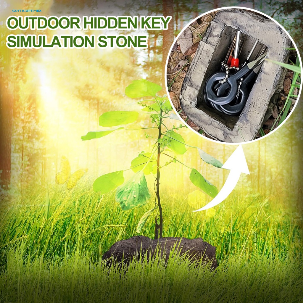 CORN Camouflaged Key Safe Key Hiding Box Outdoor Garden Key Hider ...