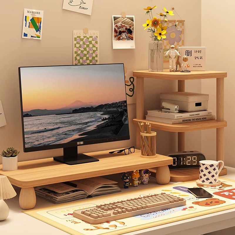 Desktop computer elevated rack display Office Desktop Storage Rack ...