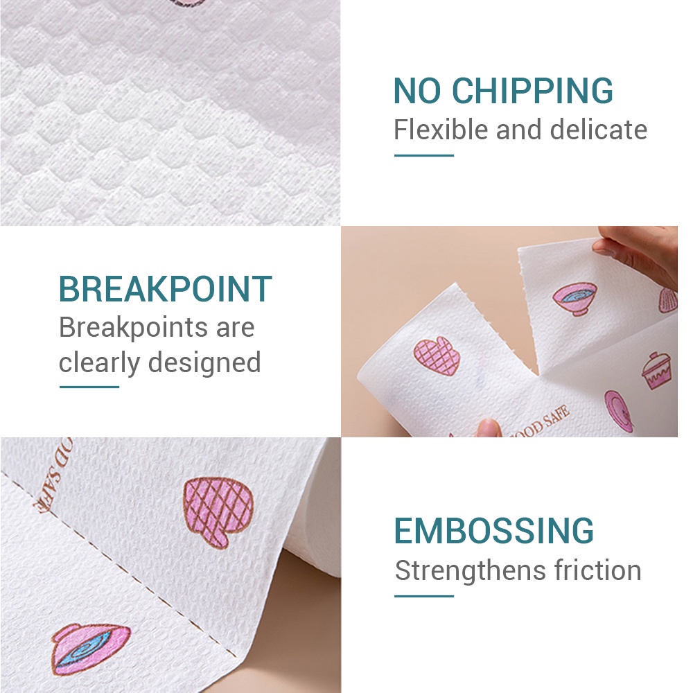 50 Pulls Kitchen Tissue Paper Oil Absorbent Disposable Party Paper ...