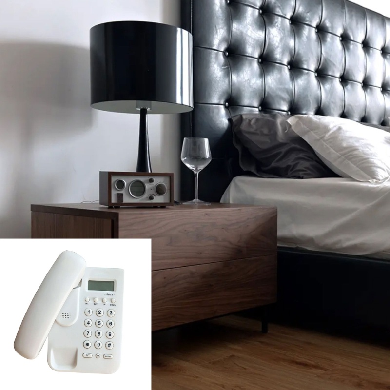 R* Functional Corded Landline Telephone with Redial Feature Durable ABS ...