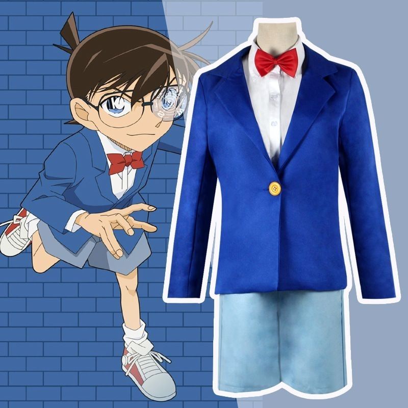 Detective Conan COS Children Kudo Shinichi costume comic strip cosplay ...