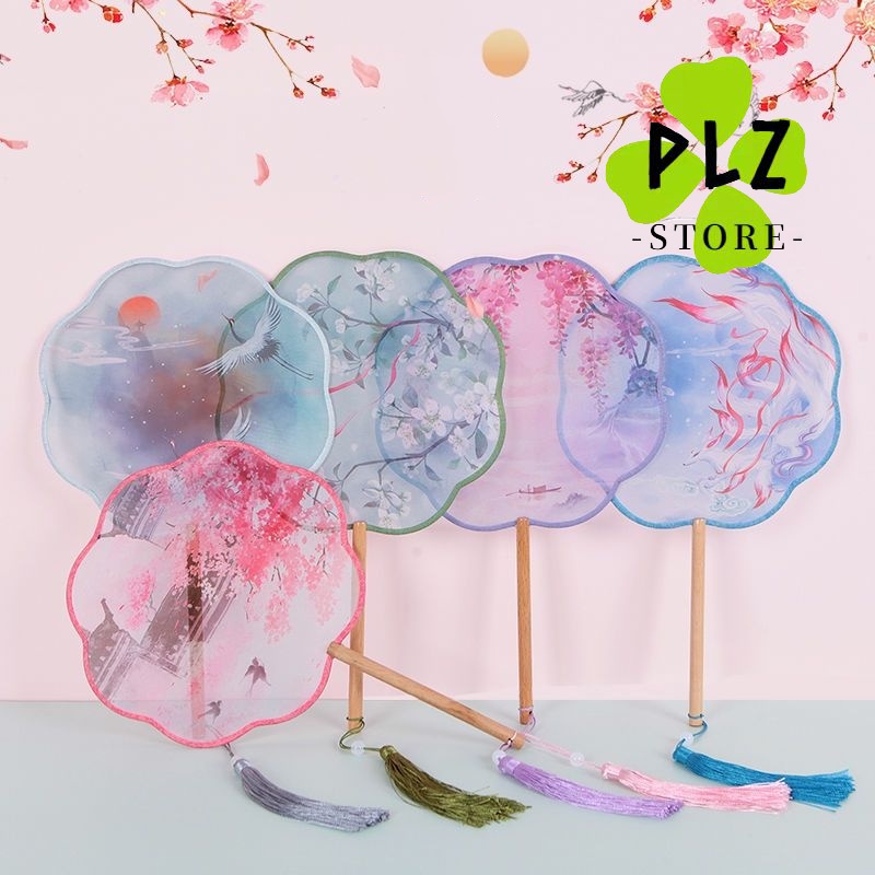 a Fan Ancient Style Round Chinese Classical Female Hanfu Dance ...