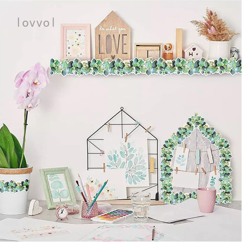 1Roll Eucalyptus Border Bulletin Board Stickers for Classroom Bulletin ...