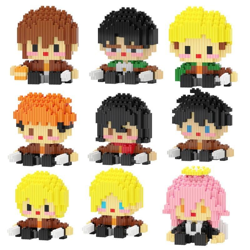 Attack on Titan Eren Mikasa Armin Toys Gifts Small Particle ...