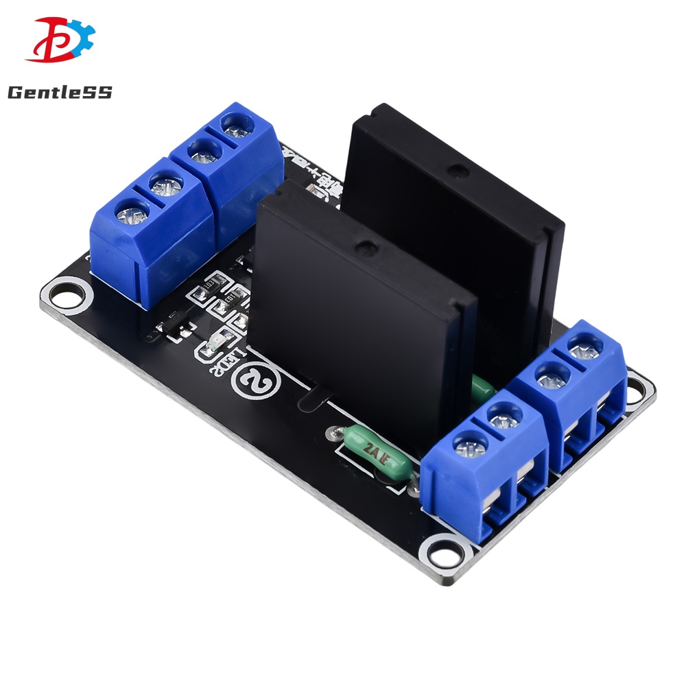 Solid State Relay Module 2 Channel DC 5 High Level Trigger Solid State ...