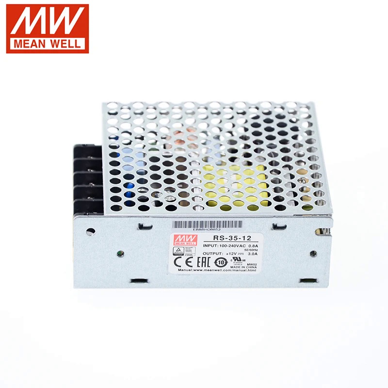 MEAN WELL RS-35-12 36W 12V Switching Power Supply 110V/220V AC to 12V ...