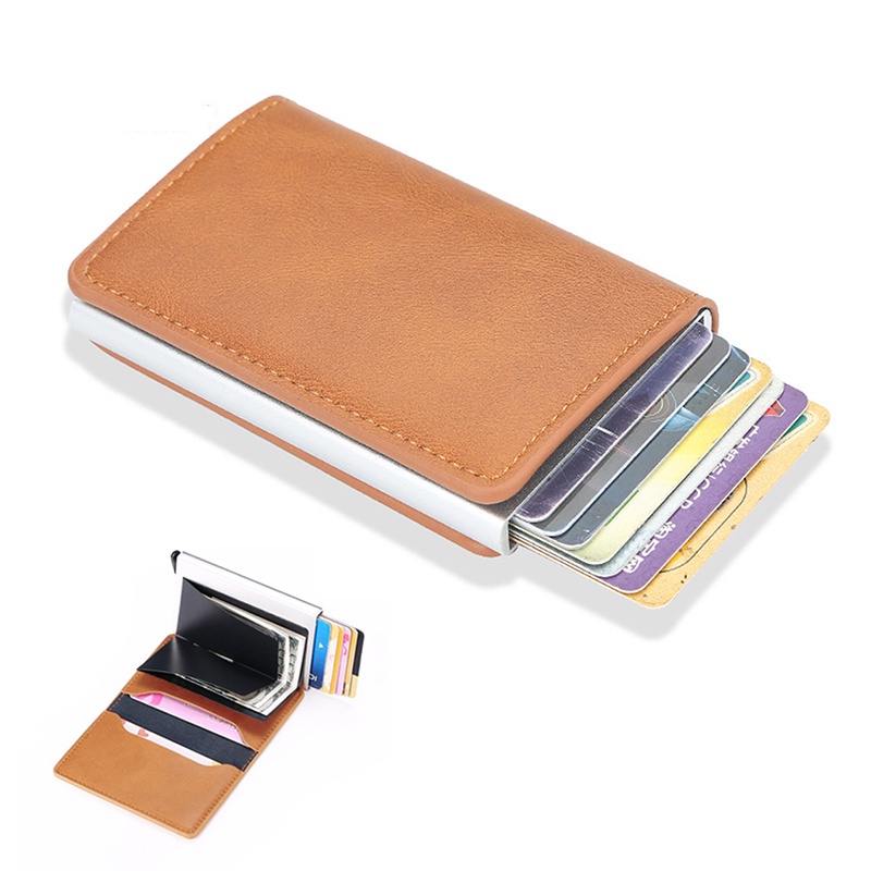 Top Quality Small Pocket Wallets Automatic Pop-up Card Rfid Card Holder ...