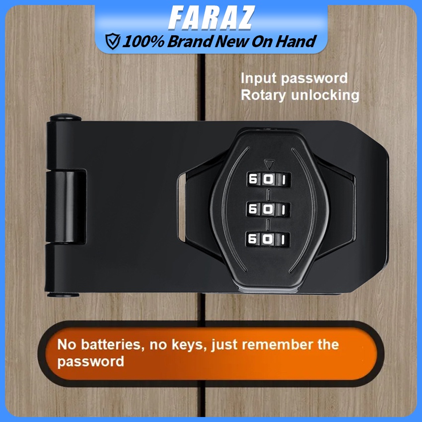 Household 3-Digit Password Locks Punch-Free Zinc Alloy for Anti-theft ...