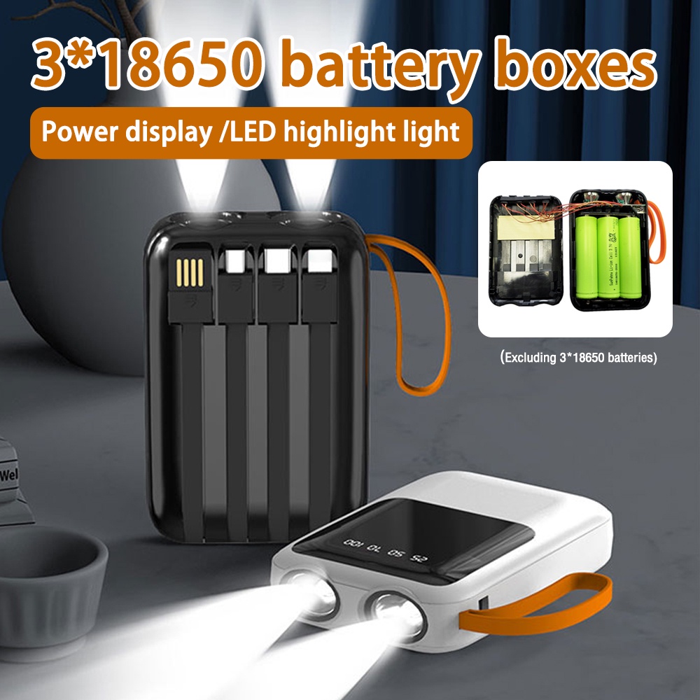 Welding Free DIY Power Bank Box 3*18650 Battery Charging Case with ...