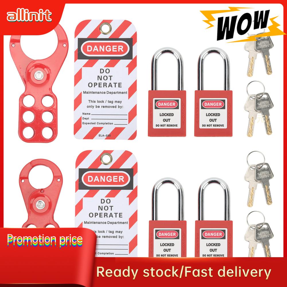 Allinit Lockout Tagout Kit With Safety Hasp Padlock Loto Tag Keys ...