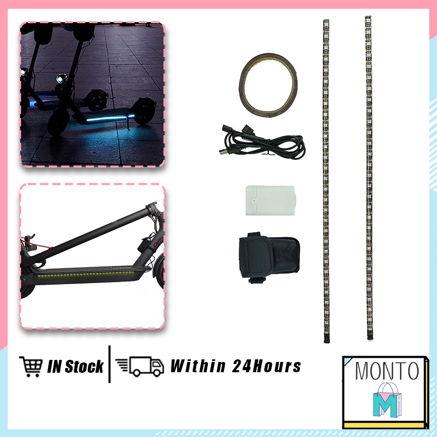 2 Pcs Scooter Light Strip Band Chassis Lamp LED Strip Flashlight ...