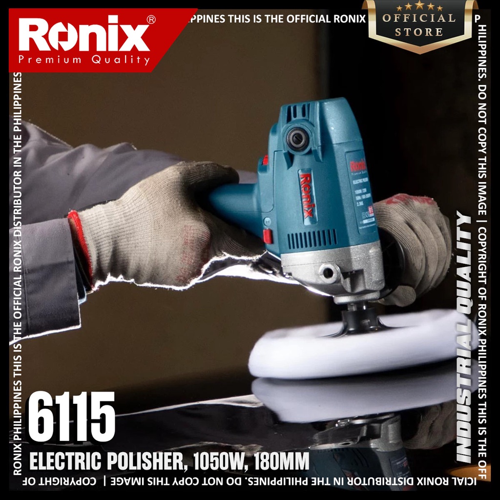 Ronix 6115 Electric Polisher: 1050W Power, Variable Speed 600-2000 RPM ...