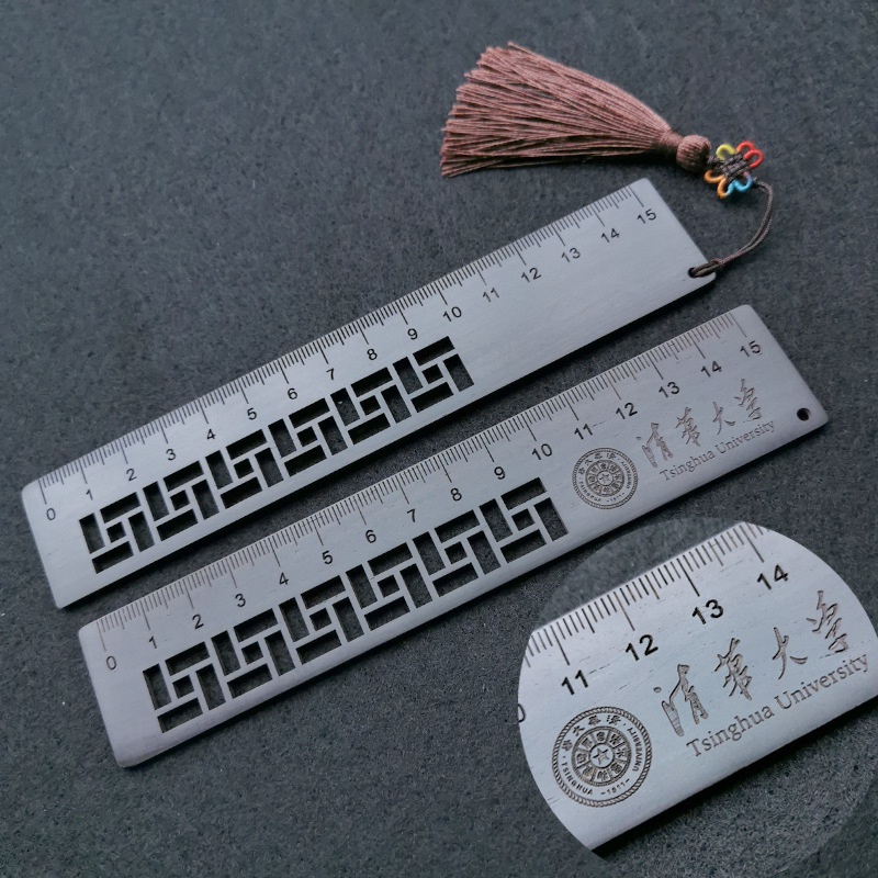 Solid Wooden Ruler Office Stationery Chinese Bookmark Ruler Creative ...