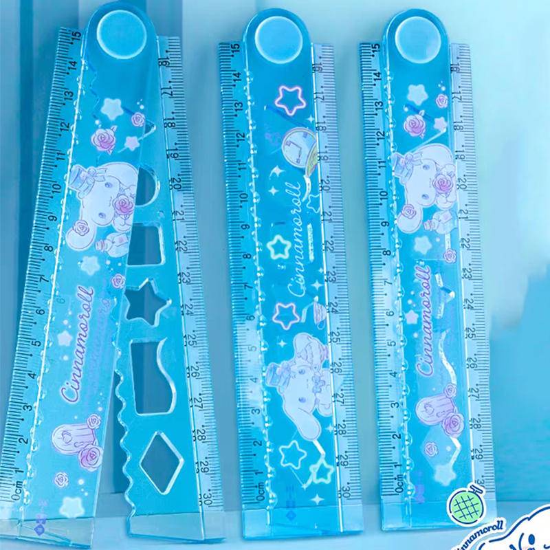 1Pcs Sanrio mymelody Kuromi Cinnamoroll Rotating Folding Ruler 30cm ...