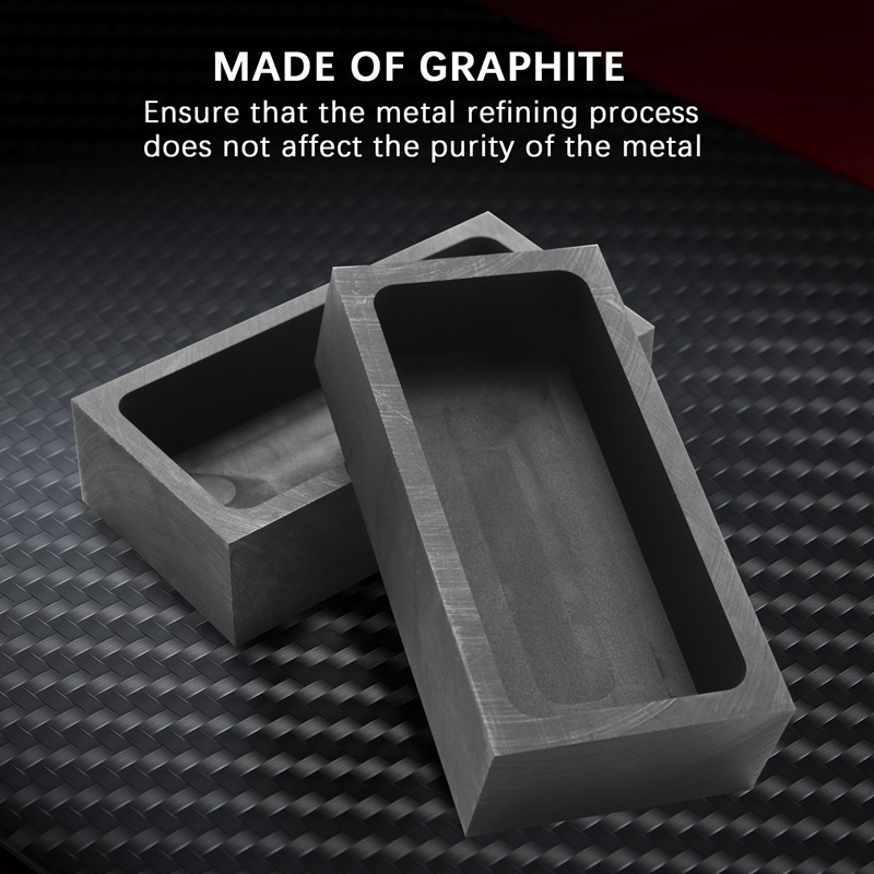 4 Pieces 1 KG Graphite Ingot Mould Casting Ingot Crucible Mould Silver ...