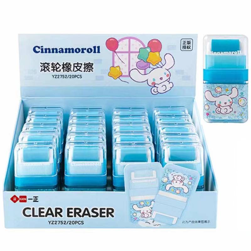 2024 Sanrio Pencil Eraser Cartoon Animal Themed Roller Colorful Rectangle Eraser Mymelody Kuromi ...