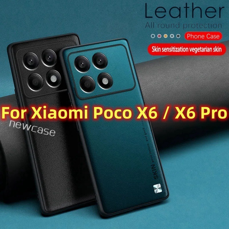 Luxury Leather Mobile Casing For Xiaomi Poco X6 Pro PocoX6 PocoX6Pro 5G ...