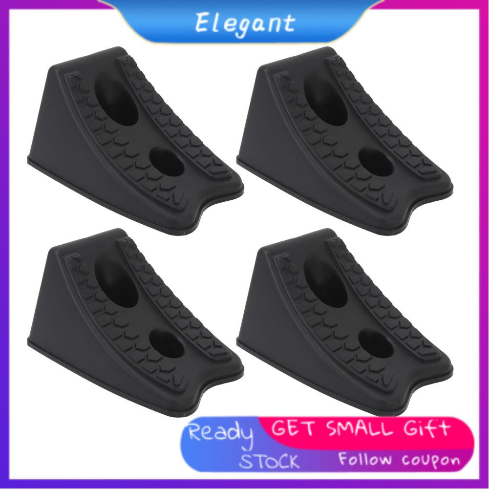 Eleganthome Wheel Chocks Heavy Duty Triangular Tire Stopper Block Set ...