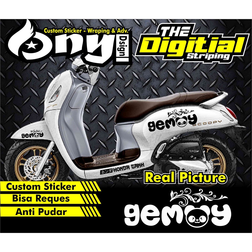 Gemoy SCOOPY STICKER STRIPING GEMOY NEWEST, UPDATE SCOOPY VARIATION ...