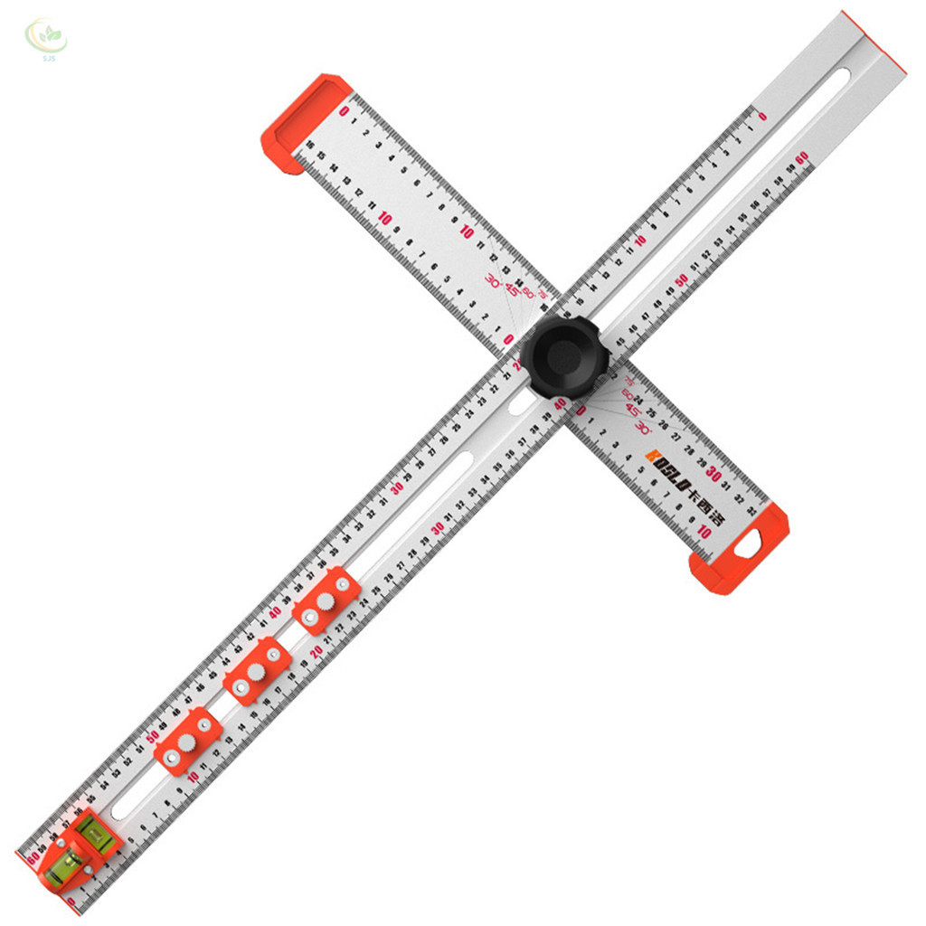 IU Woodworking 2 in 1 Drilling Positioning Ruler Combination Angle ...