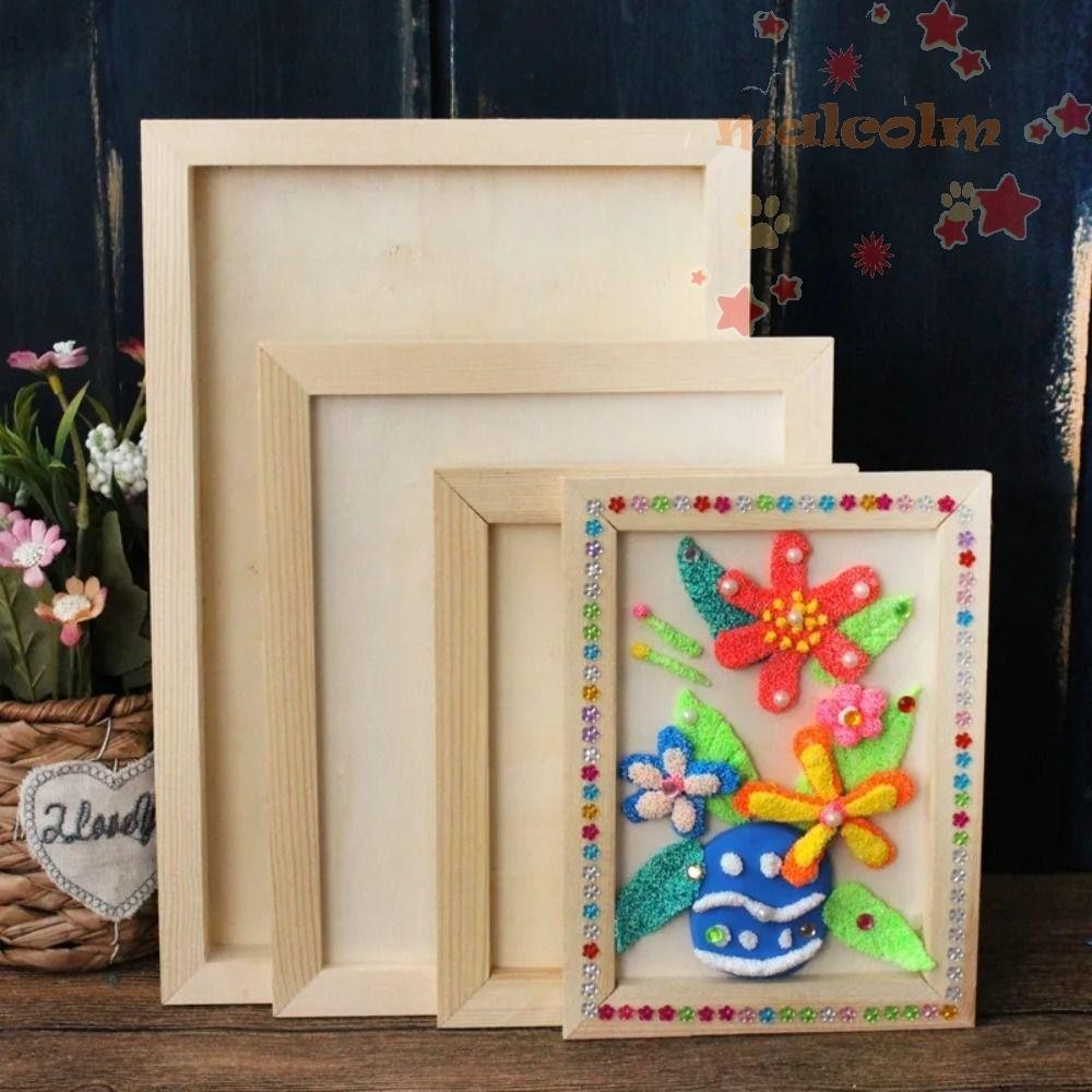 MALCOLM DIY Blank Clay Frames, Art Puzzle Holder Desktop Ornament ...