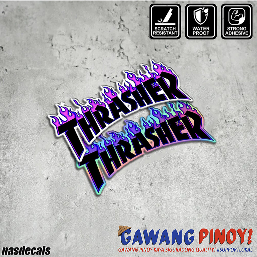 Sticker for Motorcycle Thrasher 2 Vinyl Sticker Waterproof Decals Holo ...