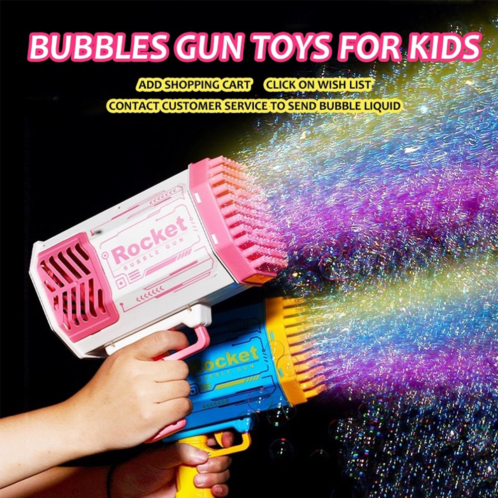 40 Holes Holiday Party Bubbles Bubble Machine Bubble Gun Toy for Kids Bazooka Bubbles Machine ...