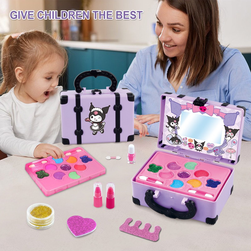 Kids Makeup Toys Make Up Set Kit Washable Mini Makeup Box Pretend Play ...