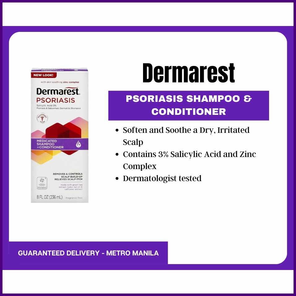 Dermarest,Di!Psoriasis]K&Medicated+pW@dP@Shampoo+Conditioner+uN@8fl.oz ...
