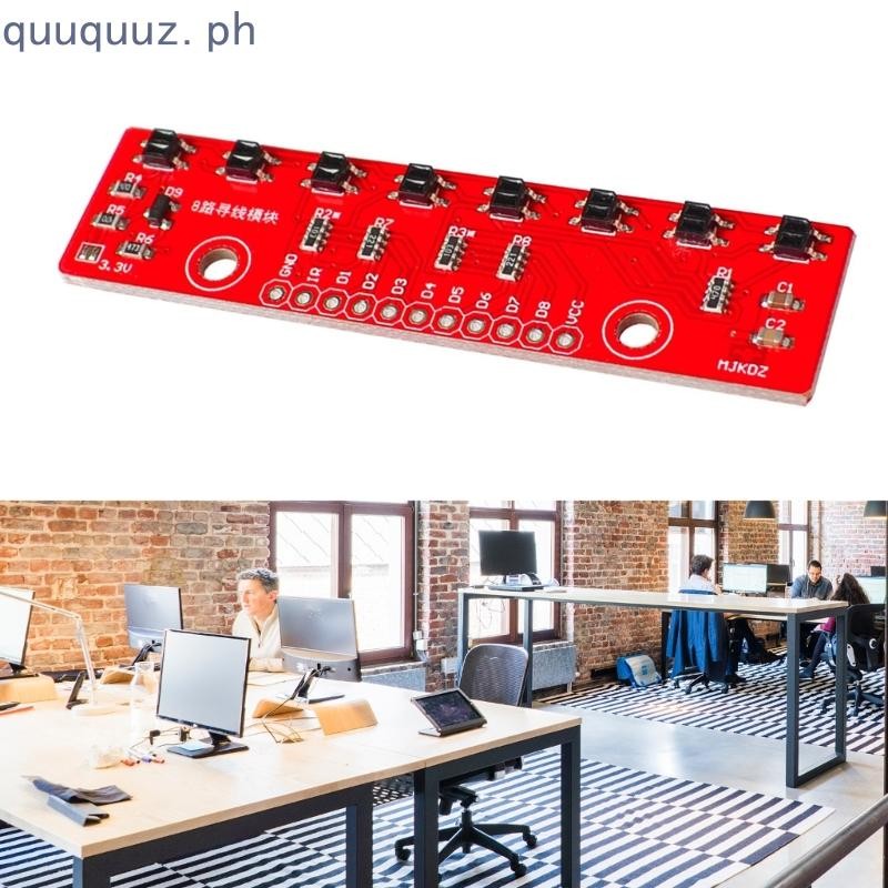 QUU 8 Channel IR Tracking Sensor Module 8 CH Infrared Line Track Trace ...