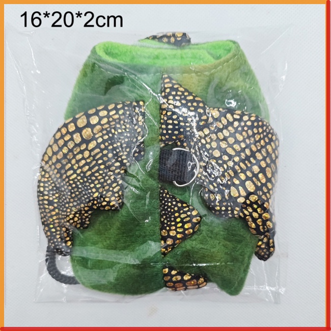 HOG Lizard Harness Leash Set Halloween Lizard Costume Adjustable Dinosaur Leash Harness For ...