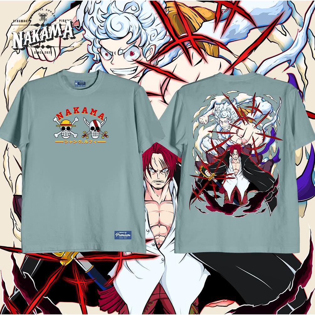 NAKAMA CLOTHING ONE PIECE SHANKS X LUFFY GRAPHIC COTTON TSHIRT FOR MEN ...
