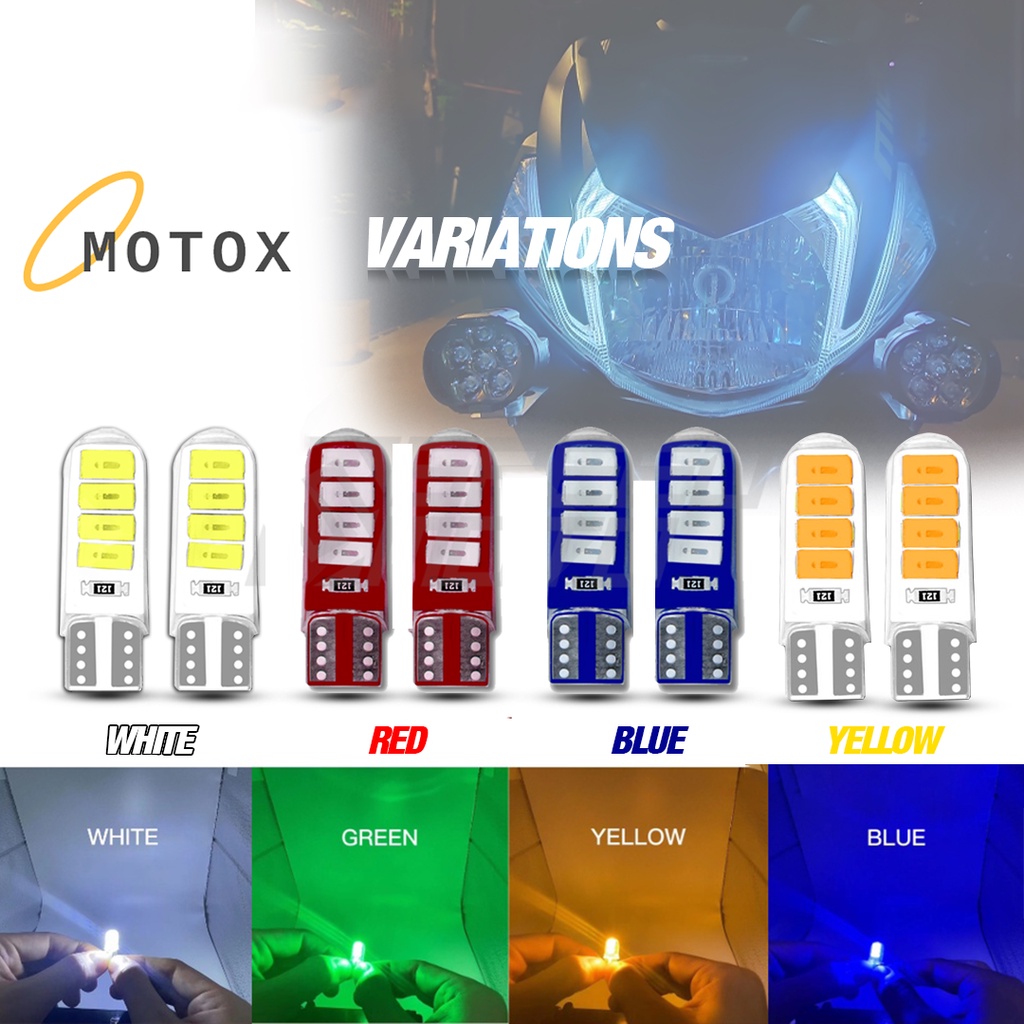 2PCS Motorcycle 6 LED T10 Peanut Park Light for Signal Light License ...