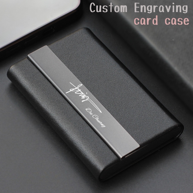 Stainless Steel Business Card Holder Customized Engraving Personalized ...