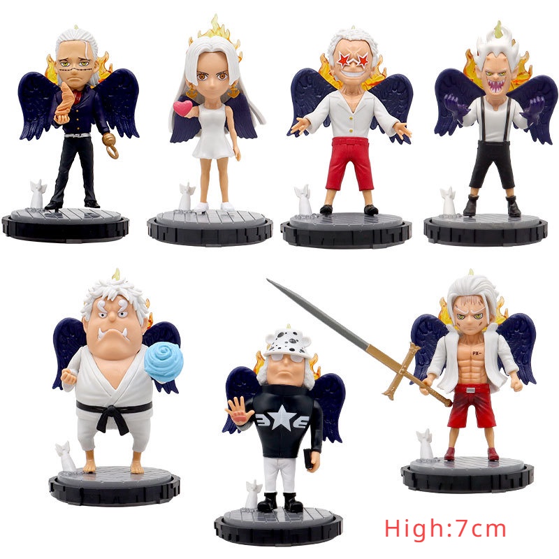 New One Piece Figure Set 5 Pcs Nika Luffy GEAR 5 Sun God Zoro Chopper ...