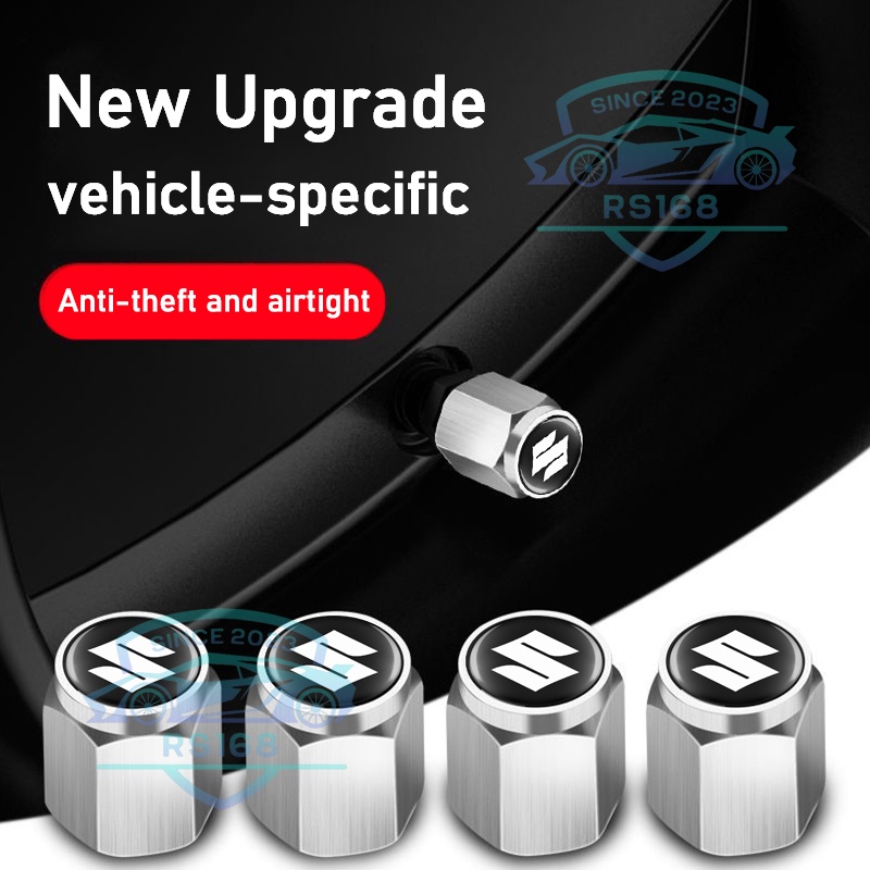 RS168 Suzuki Car Tire Hood Nozzle Cap Aluminum Stainless Steel Car Tyre ...
