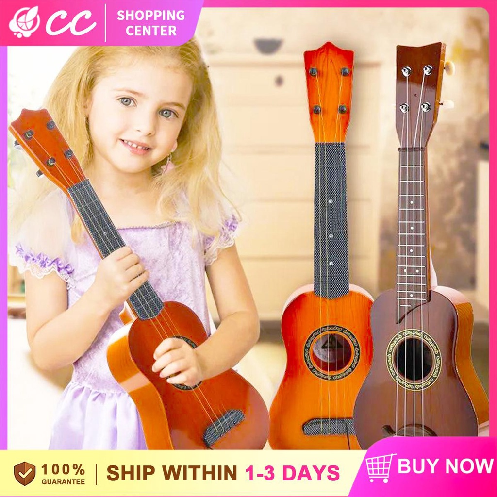 Mini 4 Strings Guitar Toy Simulation Play Guitar Musical Instruments ...