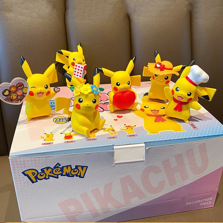 Pokémon Pokémon Cute Pikachu Figure Blind Box Toy Car Desktop Ornaments ...