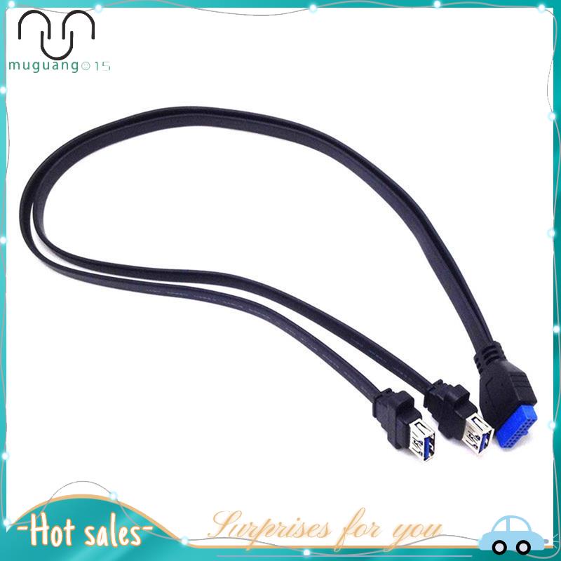 【muguang15】Dual 2 Port USB 3.0 Front Panel Extension Cable a Type ...