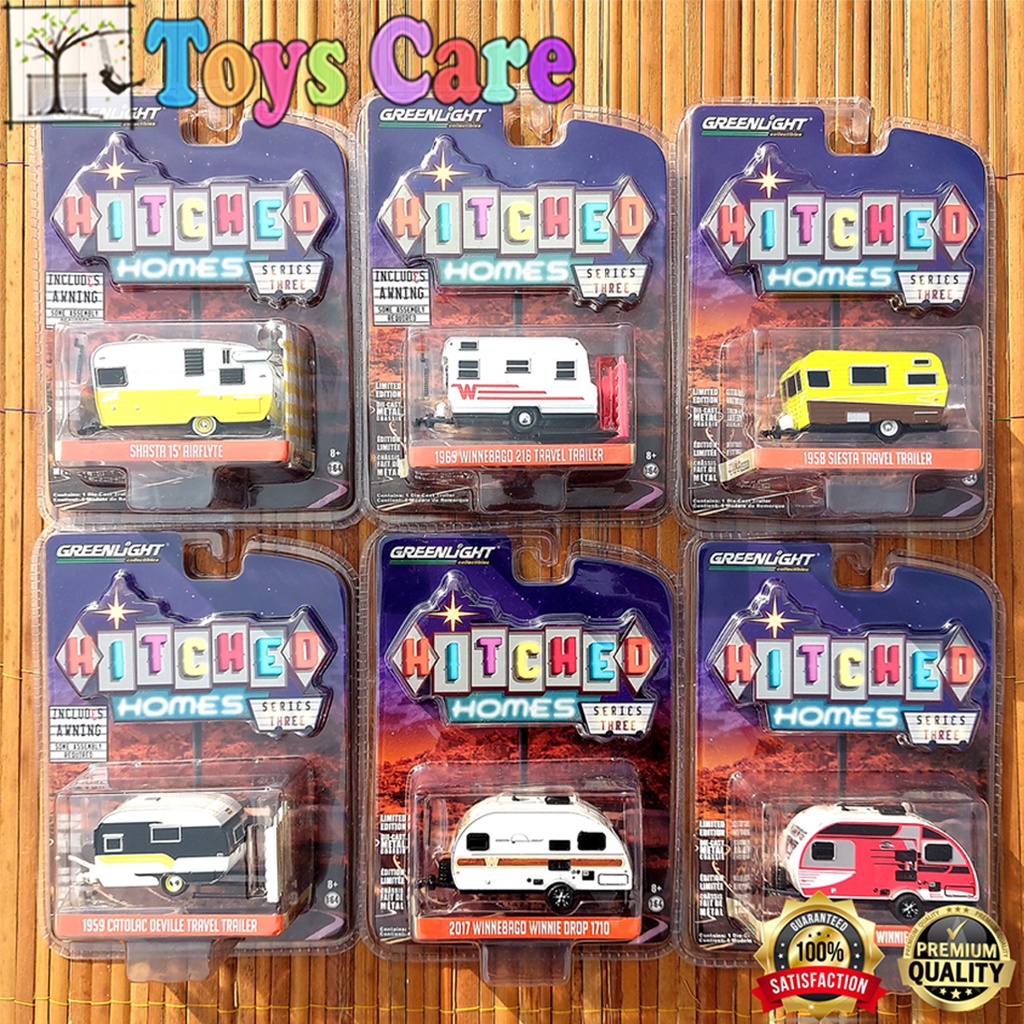 GREENLIGHT HITCHED HOMES SERIES 3 SET 6 PCS - 1965 WINNEBAGO 216 2016 ...