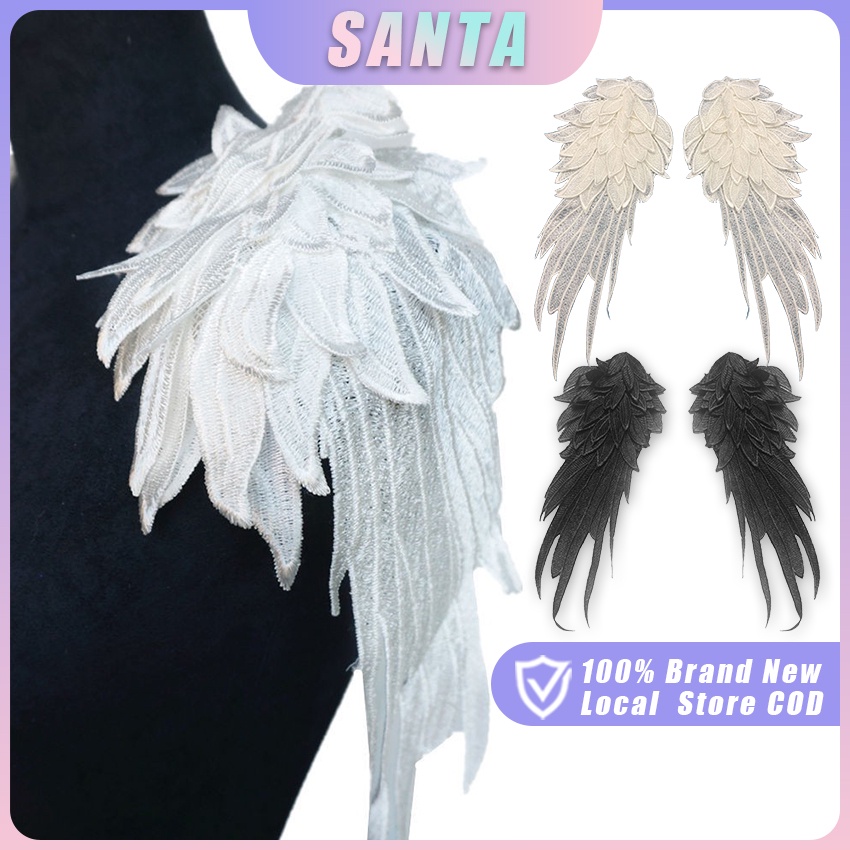 Lace Angel Wings 1 Pair Feather Wings Apparel Sewing Patches DIY ...