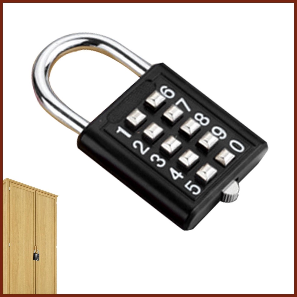 School Locker Lock Button Combination Security Padlock 8/10 Digits ...