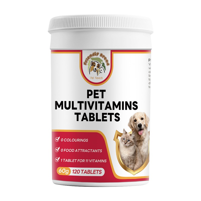 120pcs 11-in-1 Pet Multivitamin for Dog and Cat Probiotic Tablets ...