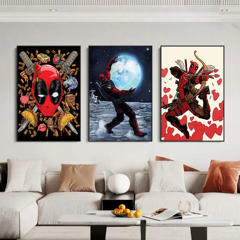 Avengers Marvel Poster Deadpool Canvas Painting Wall Prints Art Classic ...