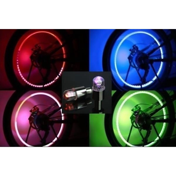 Led Flash Lights Motorcycle Cycling Bicycle Bike Wheel Tire Tyre Valve ...