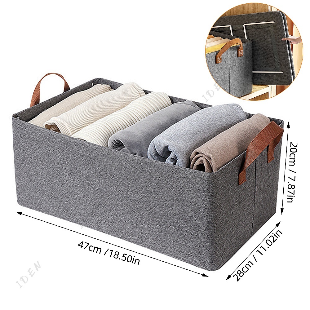 Organizer Storage Foldable Storage Box with Steel Frame Closet Wardrobe ...