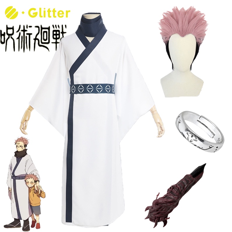 Anime Jujutsu Kaisen Ryomen Sukuna Cosplay Costume for Adult Men Wig ...