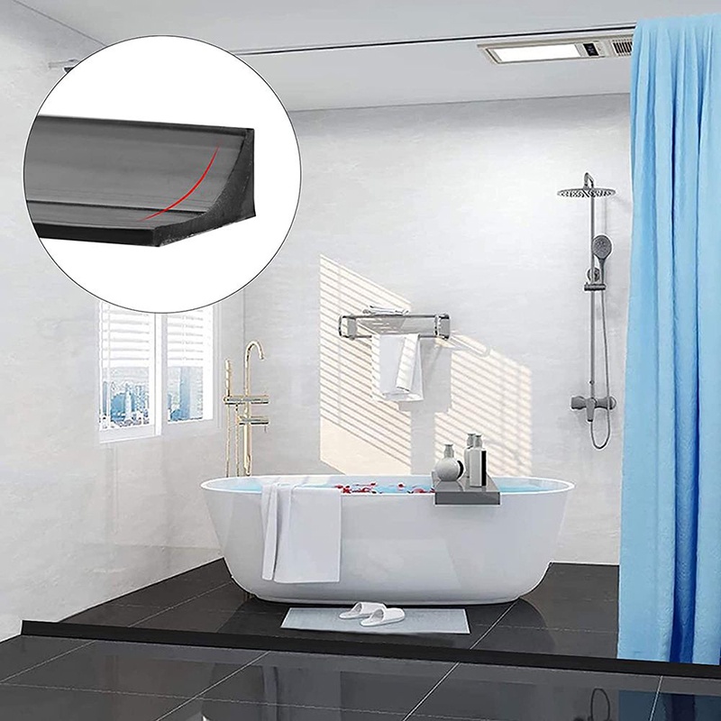 1m Self-Adhesive Shower Water Retaining Strip Water Stopper Belt ...