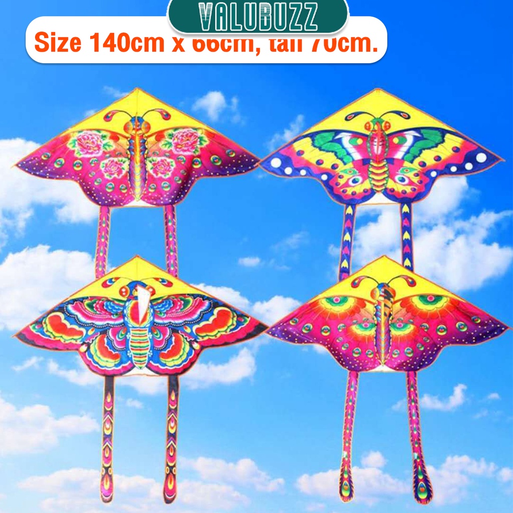 VLB Colorful Butterfly Kite Triangular Rainbow Kites Children Outdoor ...