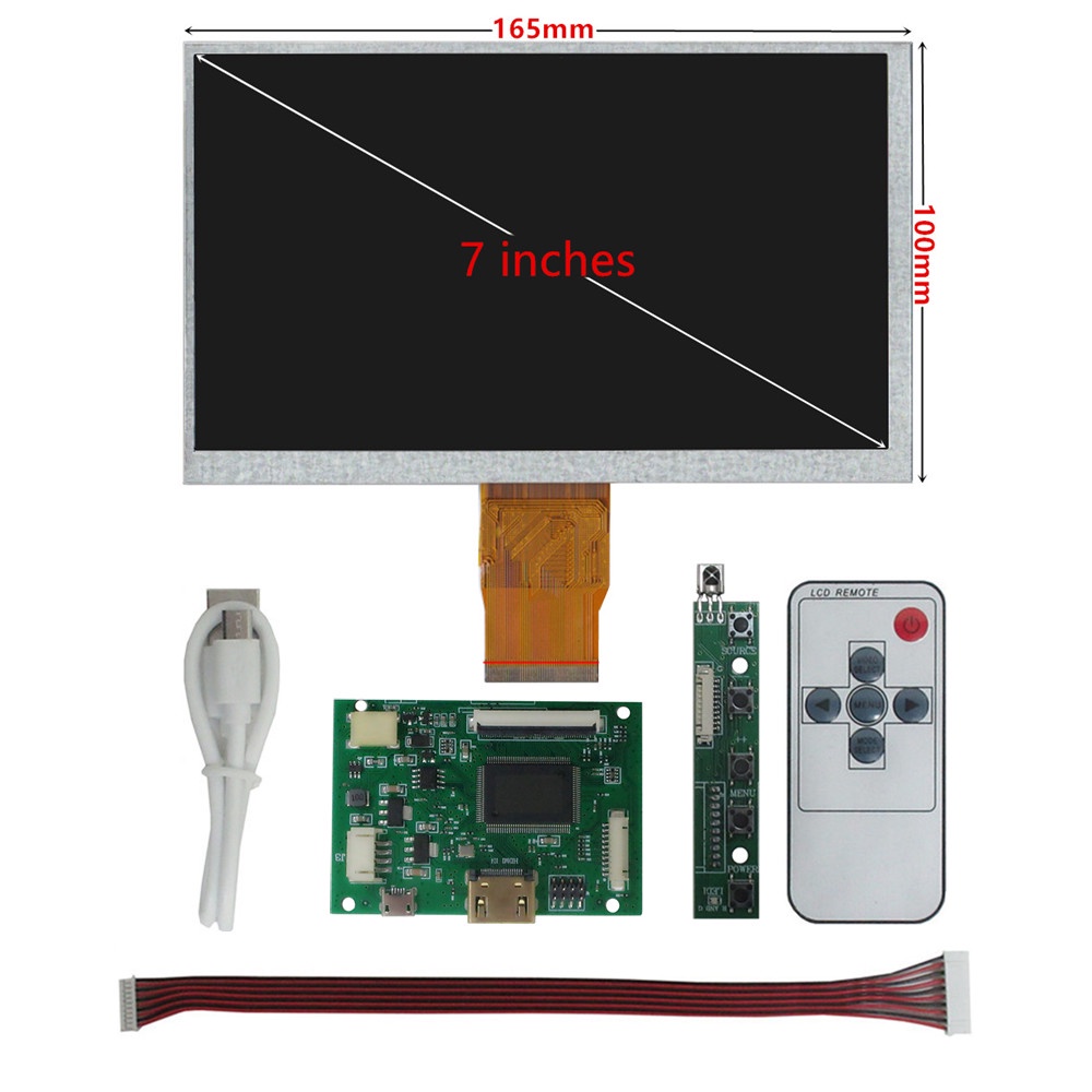 7 Inch 1024*600 IPS DIY LCD Display Screen Driver Control Board Kit ...
